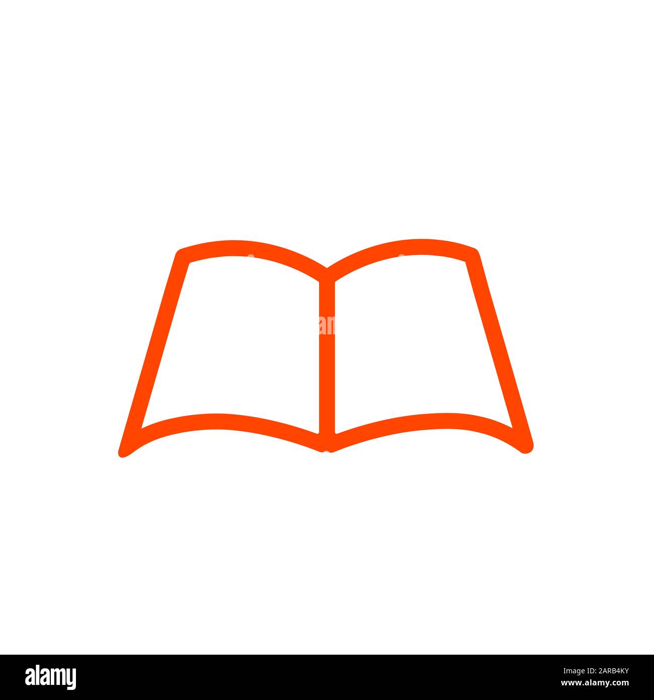 Book icon line design template Stock Photo - Alamy