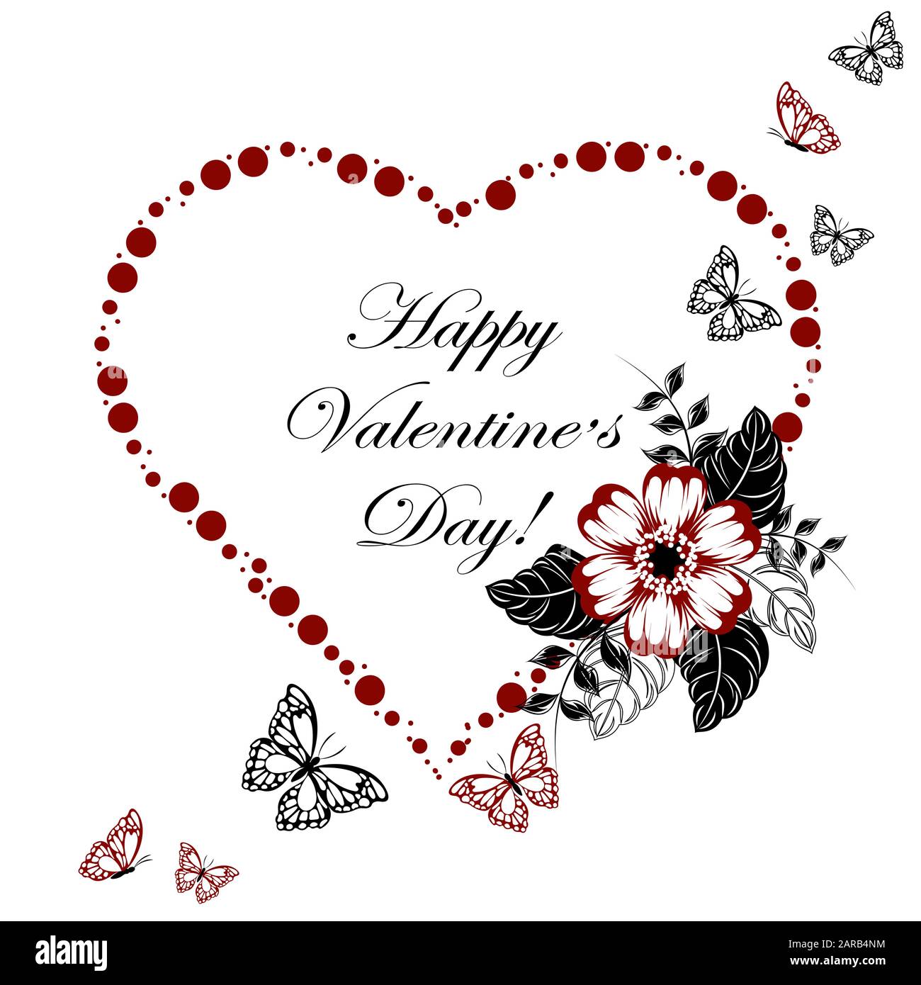 Black butterfly with red dots Cut Out Stock Images & Pictures - Alamy