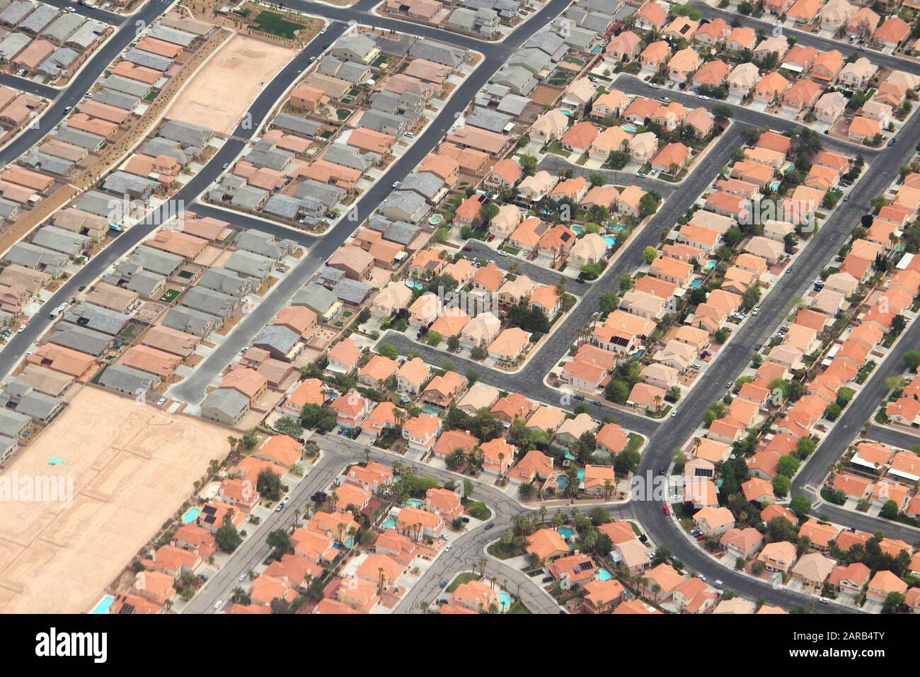 Suburbia in the USA - suburban neighborhoods in Las Vegas, Nevada Stock ...