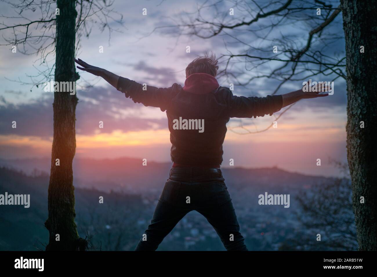 Happy man jumping hi-res stock photography and images - Alamy