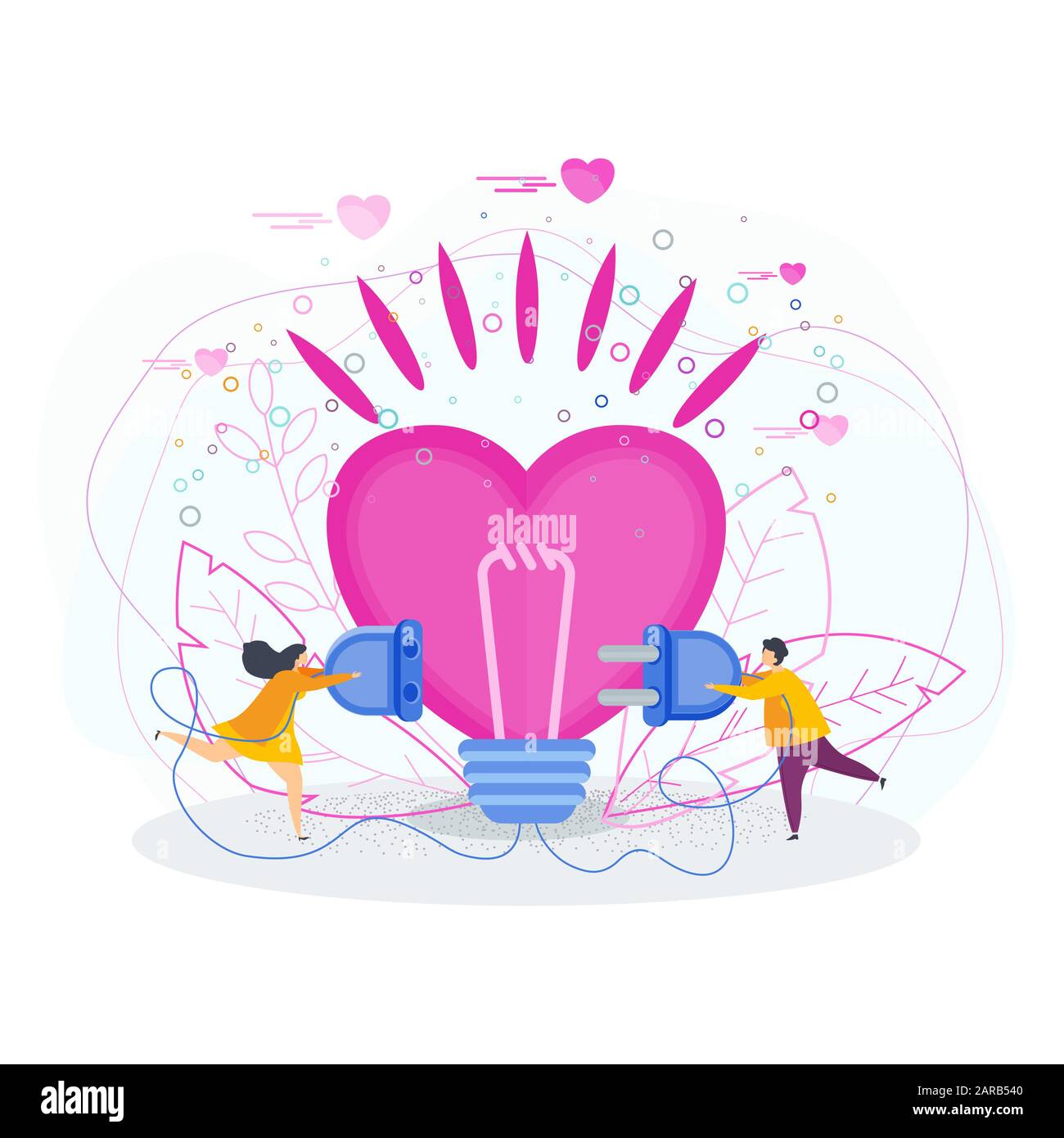 Lovers tenderness woman man Stock Vector Images - Alamy