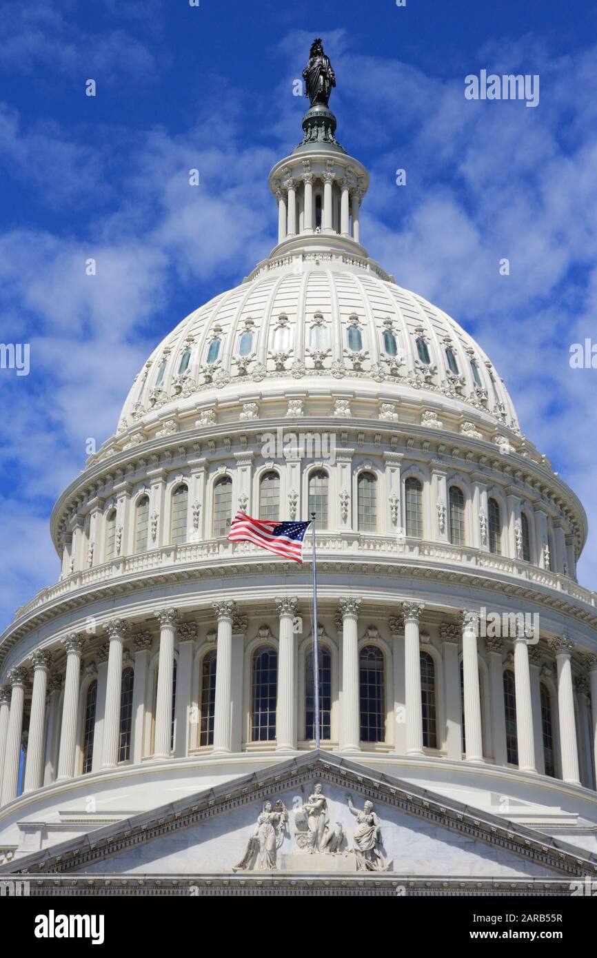 US National Capitol in Washington, DC. American landmark Stock Photo ...