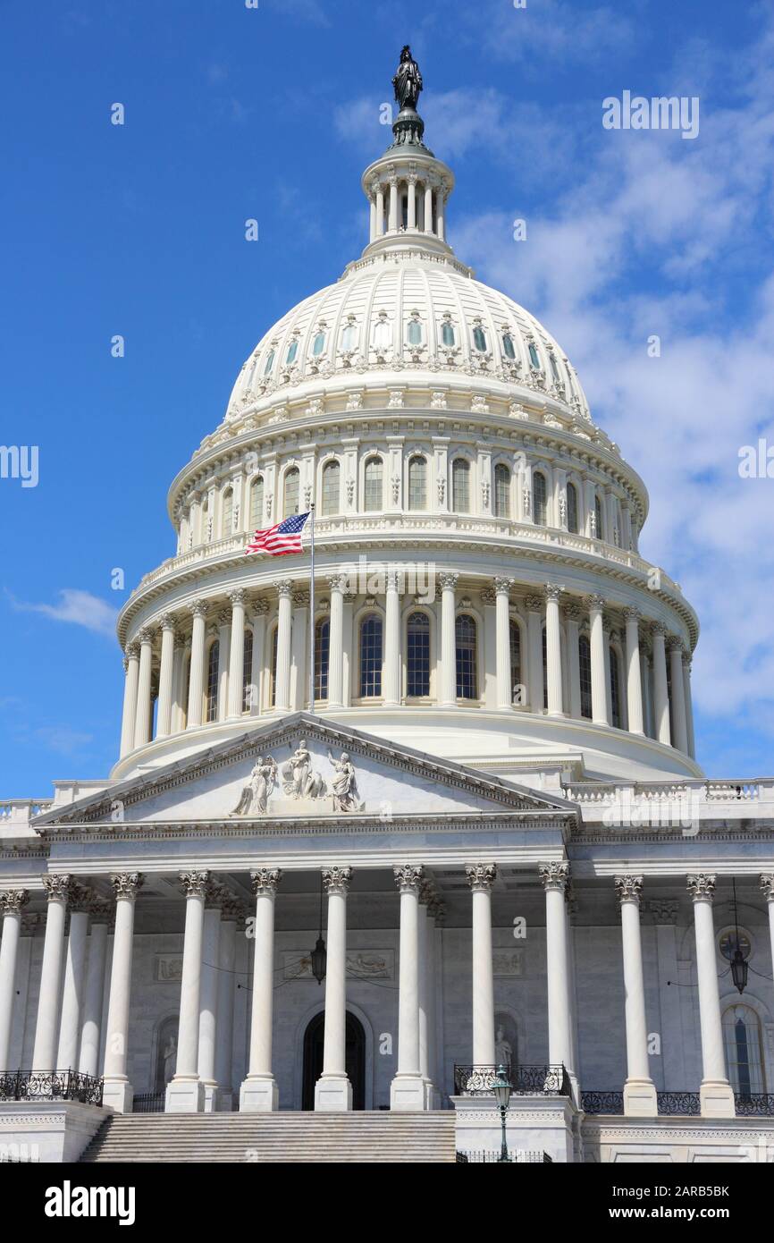 US National Capitol in Washington, DC. American landmark Stock Photo ...
