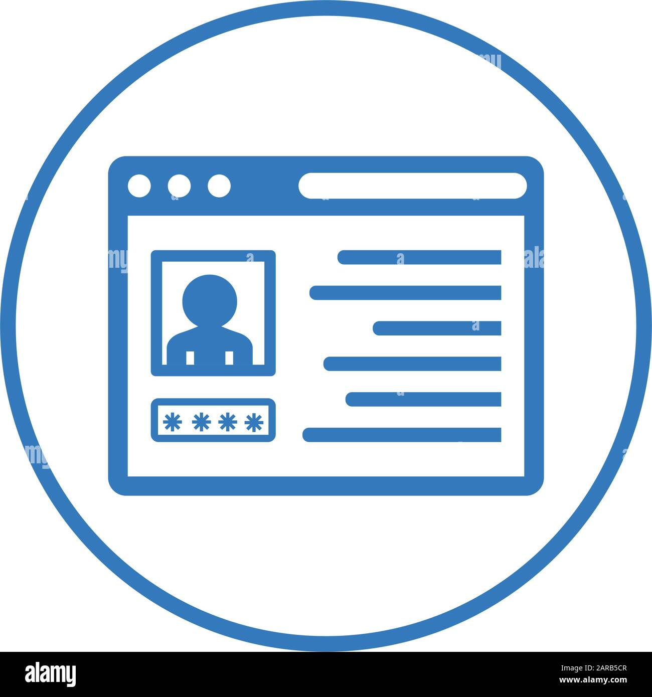 Well organized and fully editable Account login icon, access profile ...