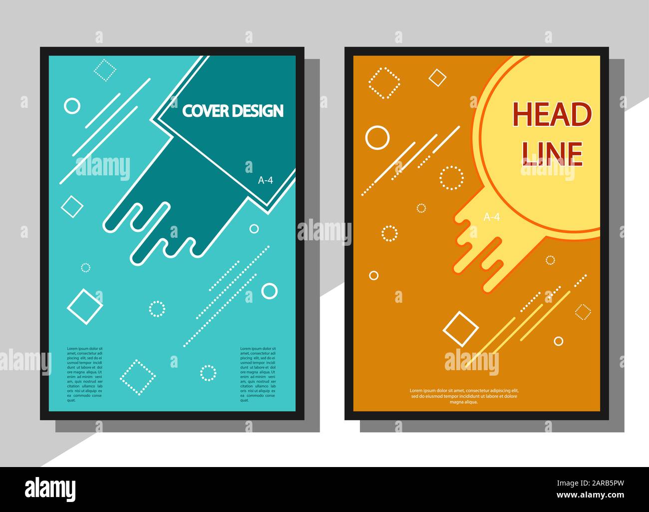 set of color-editable abstract backgrounds for book covers, brochures ...