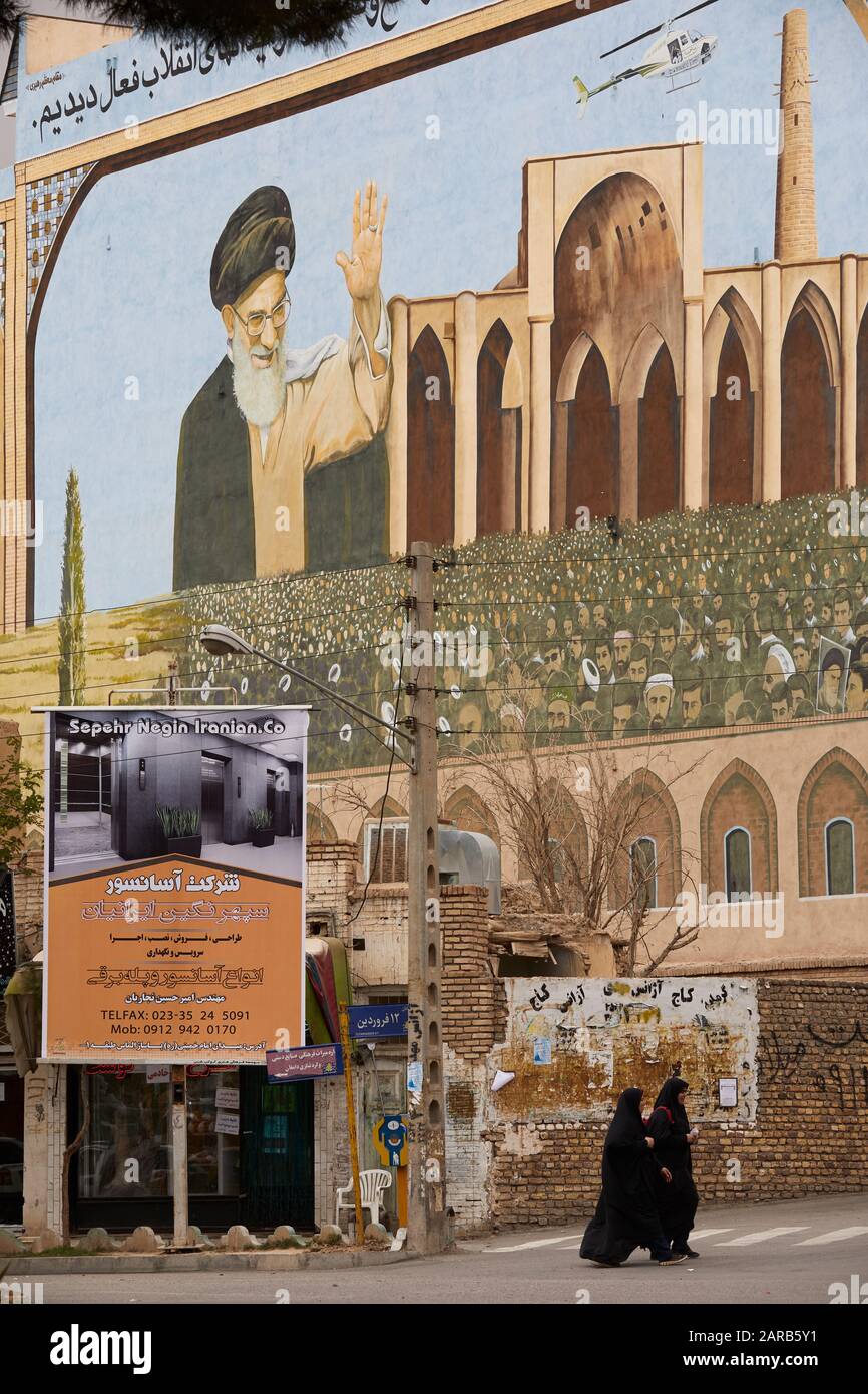 Street scene in the city of Damghan in Iran, taken on April 23rd, 2018 ...