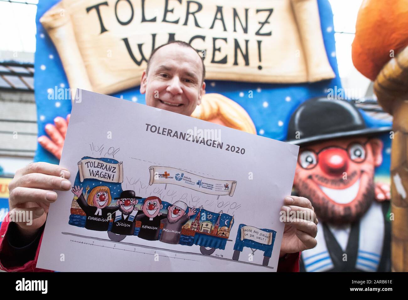 Duesseldorf, Germany. 27th Jan, 2020. Jacques Tilly, cartwright of the ...