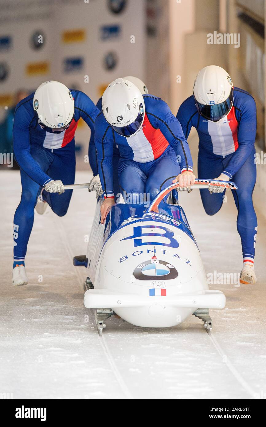 Koenigssee, Germany January 26, 2020: BMW IBSF Bob World Cup - 4-man ...