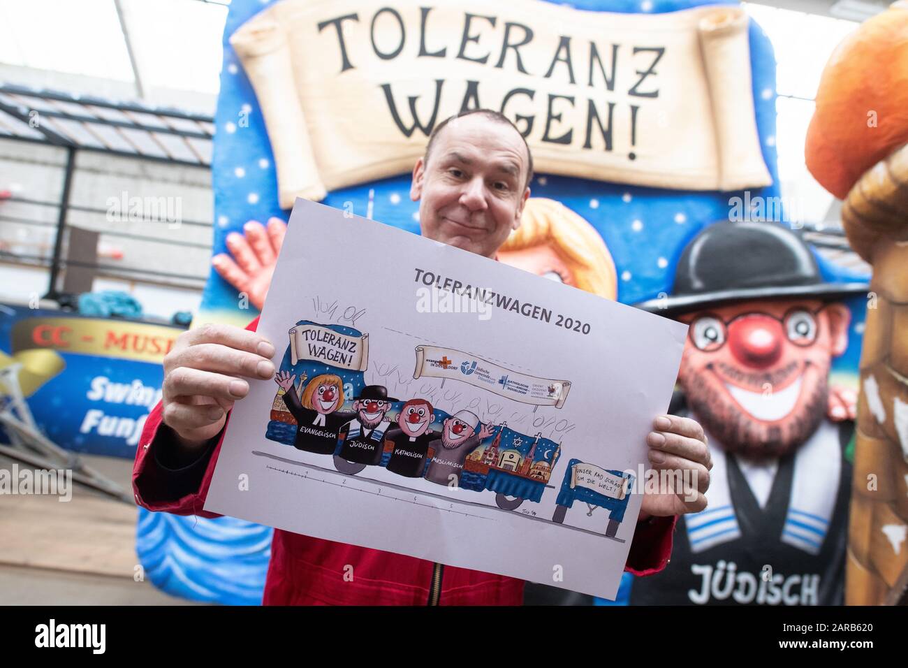 Duesseldorf, Germany. 27th Jan, 2020. Jacques Tilly, cartwright of the ...