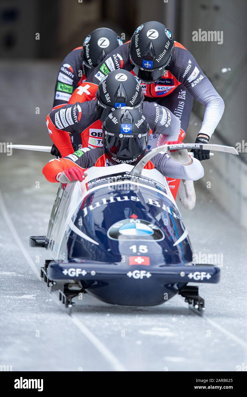 Koenigssee, Germany January 26, 2020: BMW IBSF Bob World Cup - 4-man ...