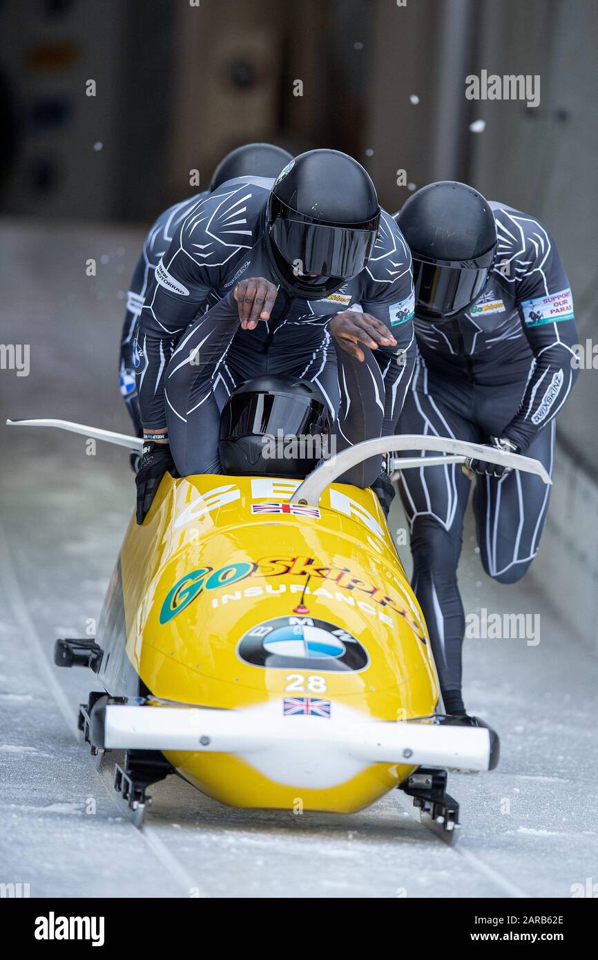 Koenigssee, Germany January 26, 2020: BMW IBSF Bob World Cup - 4-man ...