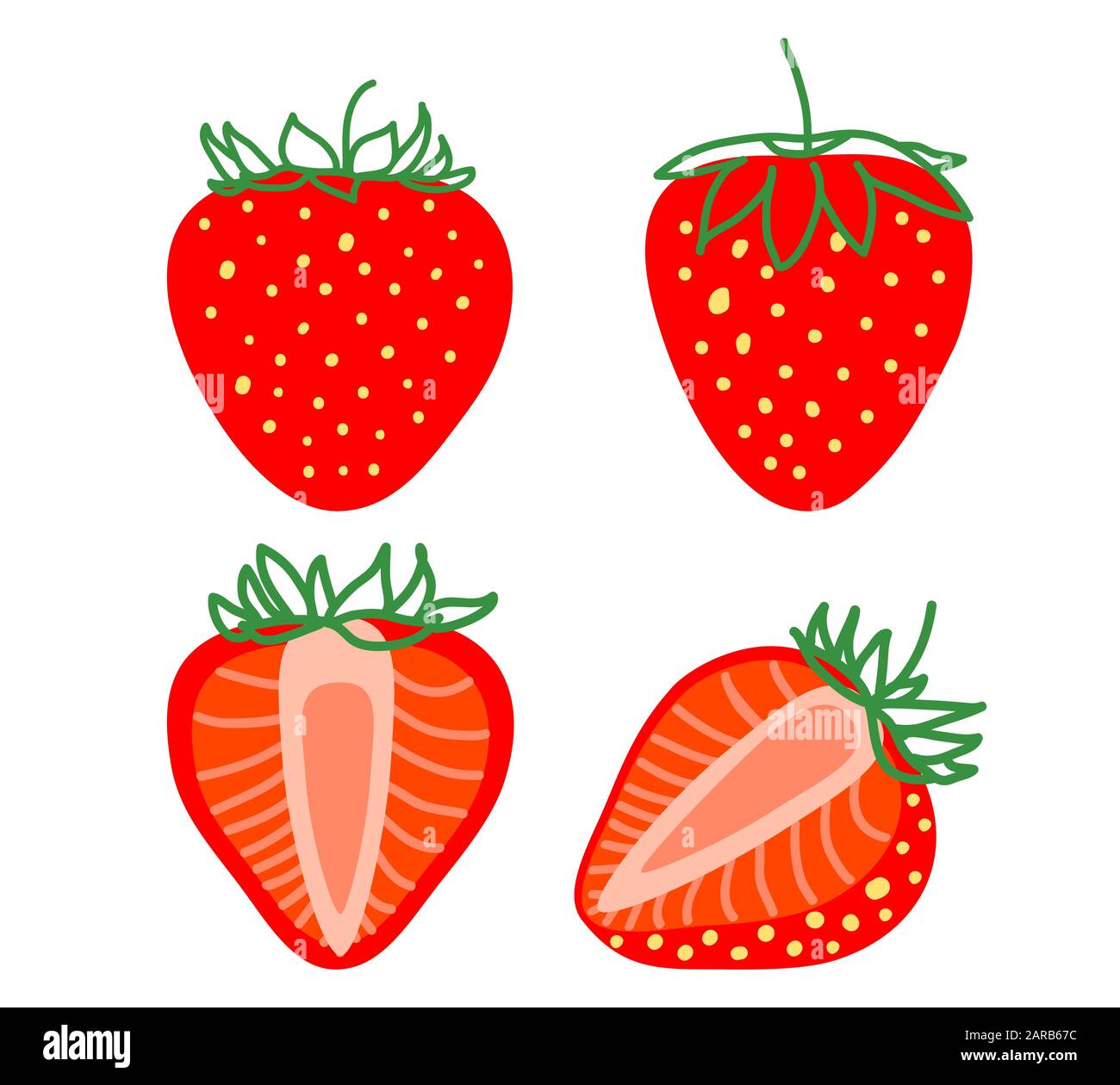 Isolated Strawberrys, design colorful vector illustration. Collection ...