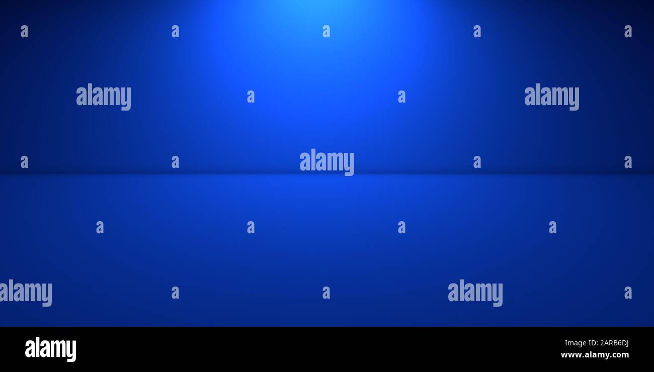 Abstract blue background. Empty room with blue light for new layout ...