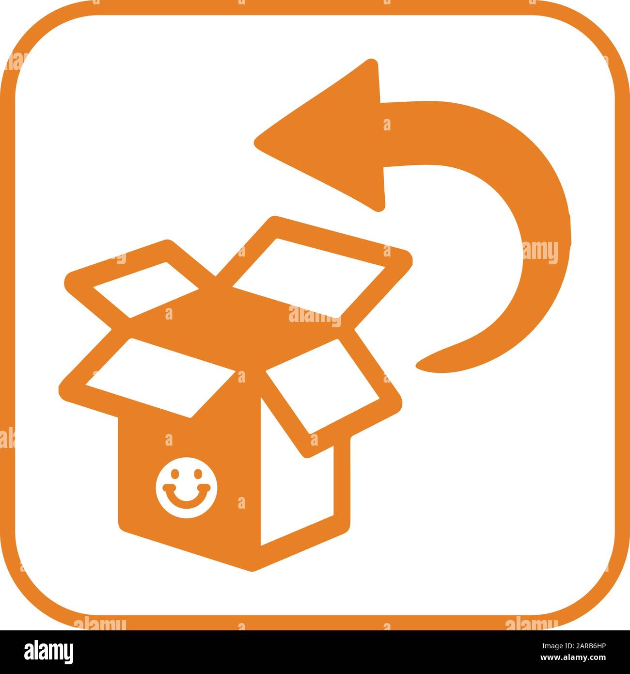 Well organized and fully editable Delivery Return Icon, Parcel Back ...
