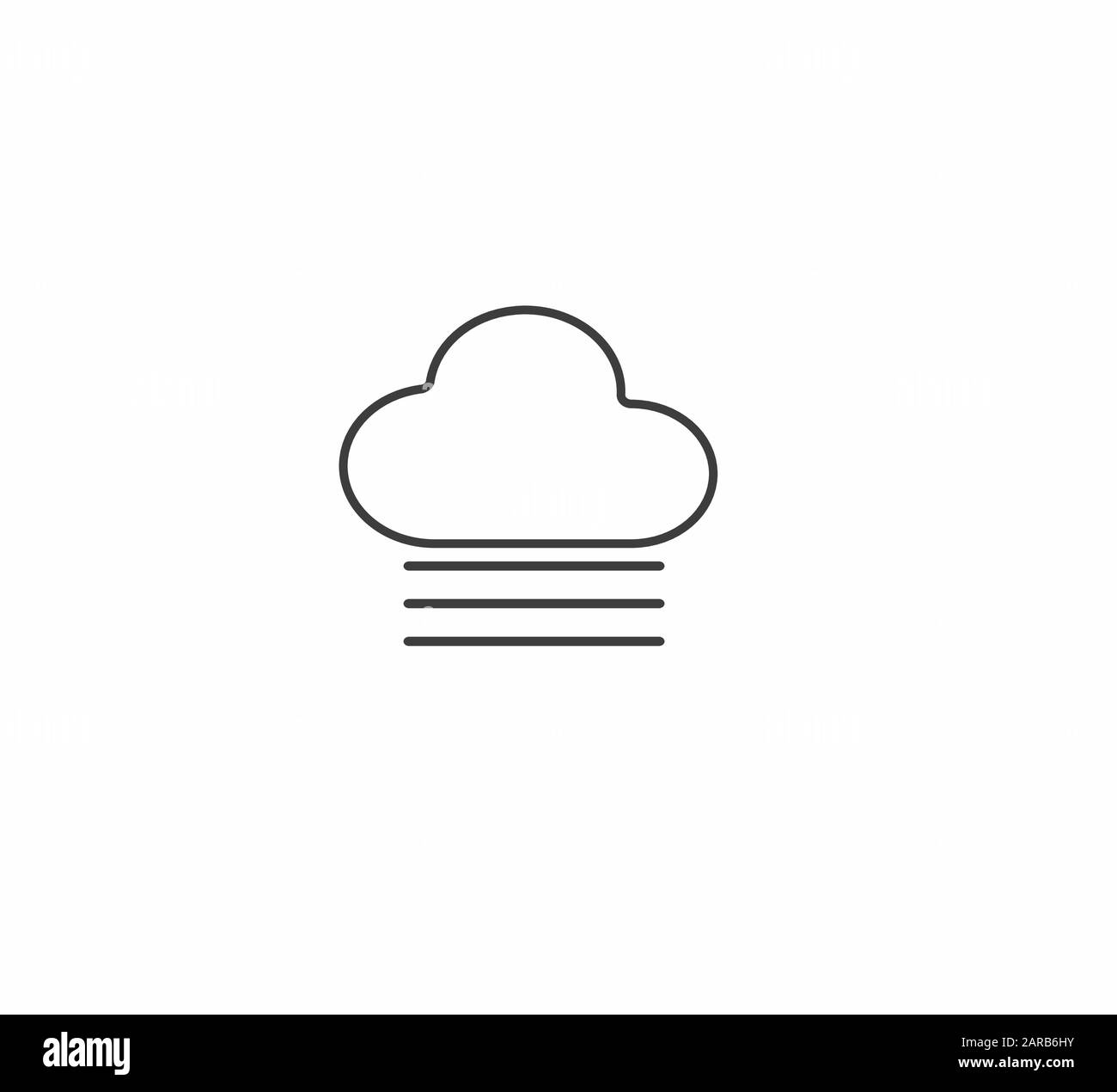 Vector weather forecast icon - cloud and fog. Foggy weather Stock ...