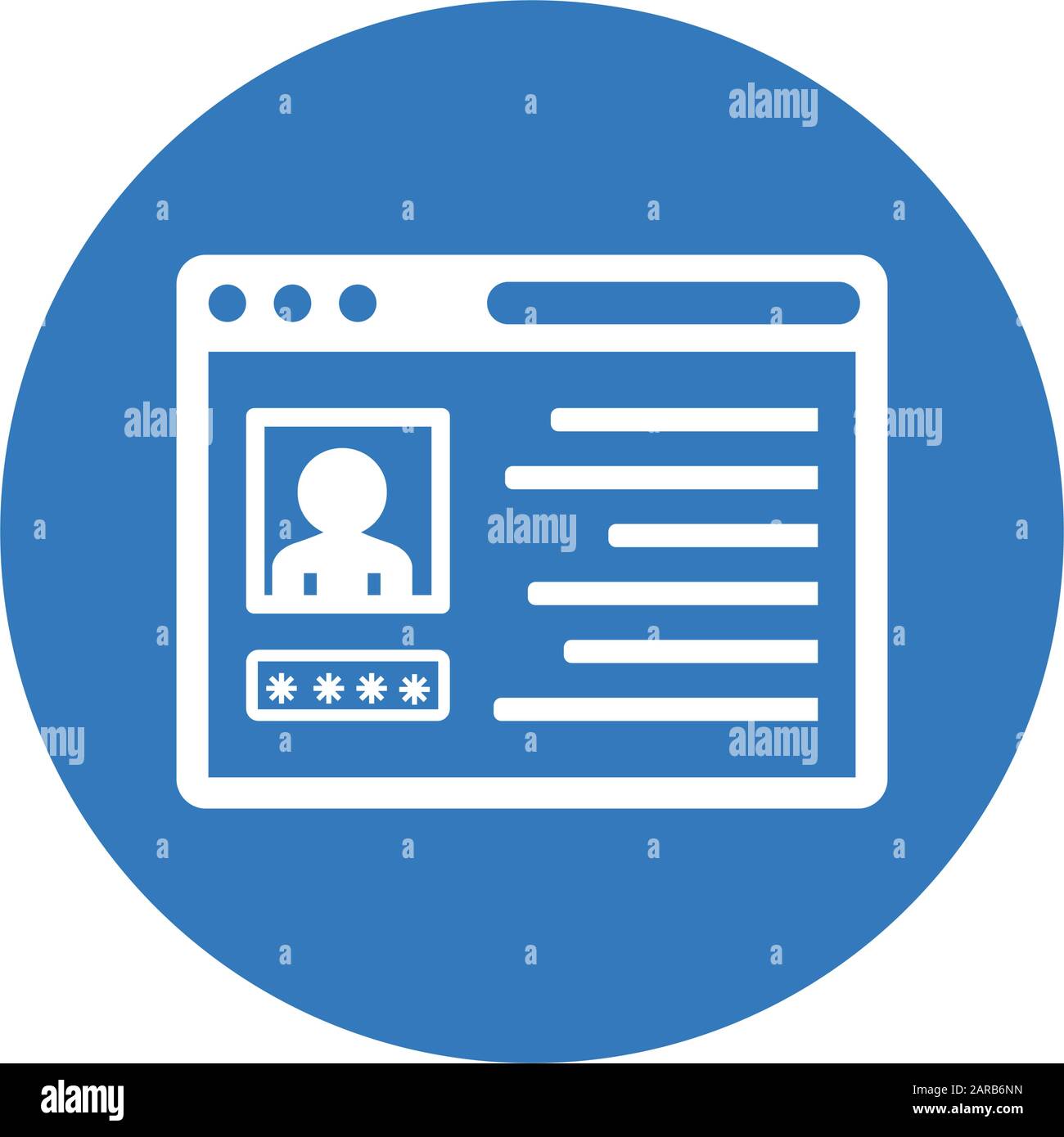 Well organized and fully editable Account login icon, access profile ...
