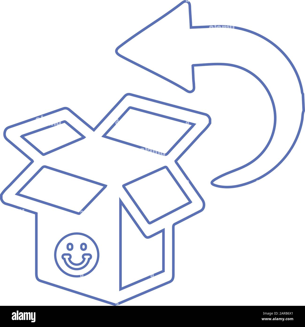 Well organized and fully editable Delivery Return Icon, Parcel Back ...