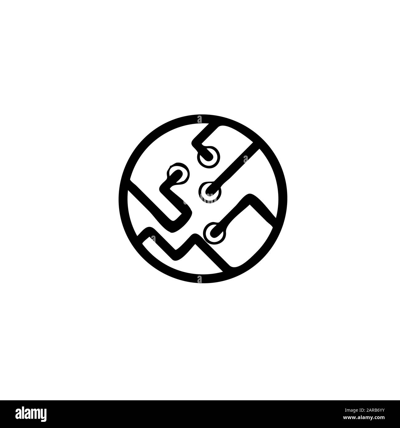 Chip icon line simple Black and White Stock Photos & Images - Alamy