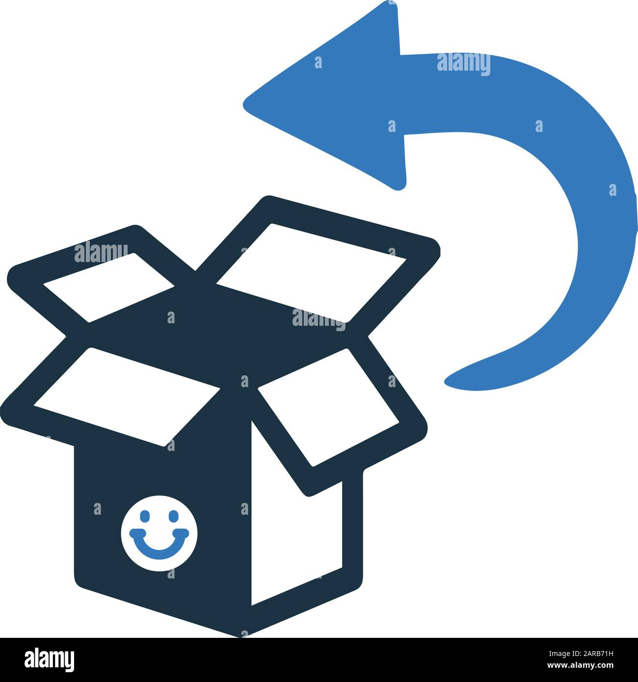 Well organized and fully editable Delivery Return Icon, Parcel Back ...