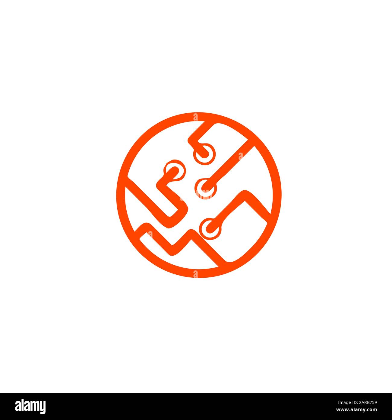 chip circuit icon design template Stock Photo - Alamy