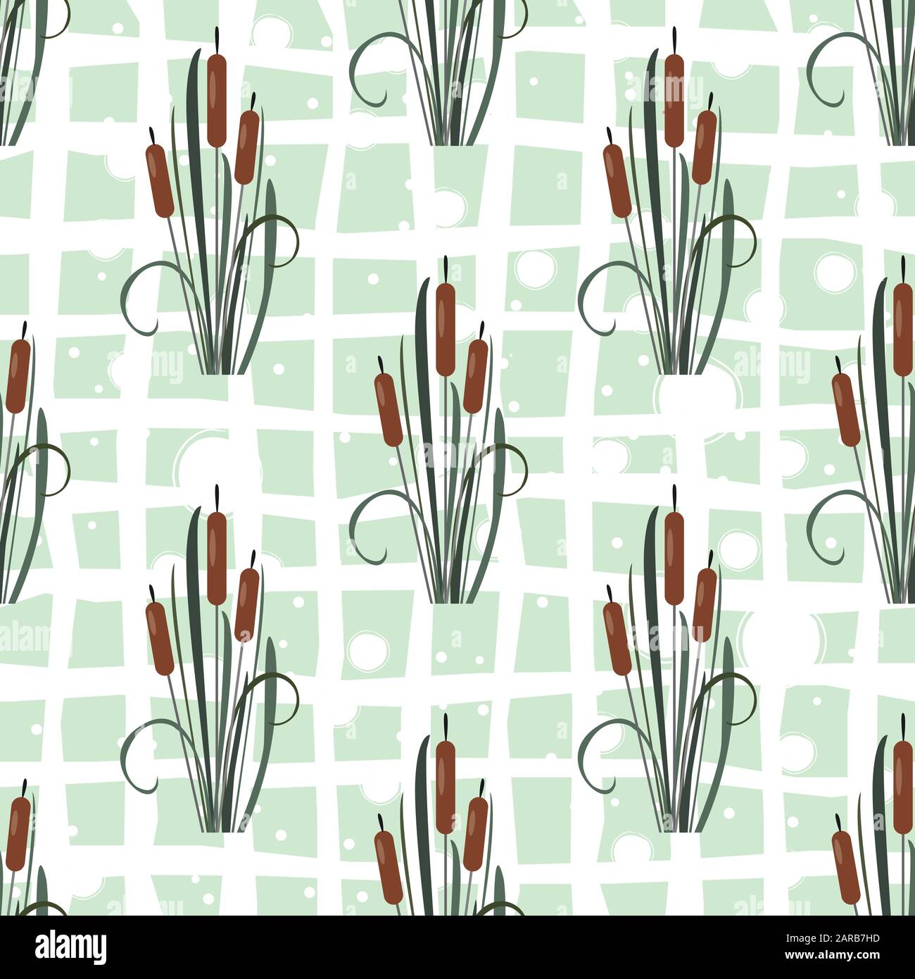 Seamless Pattern with reed on black. Vector Illustration Stock Vector ...