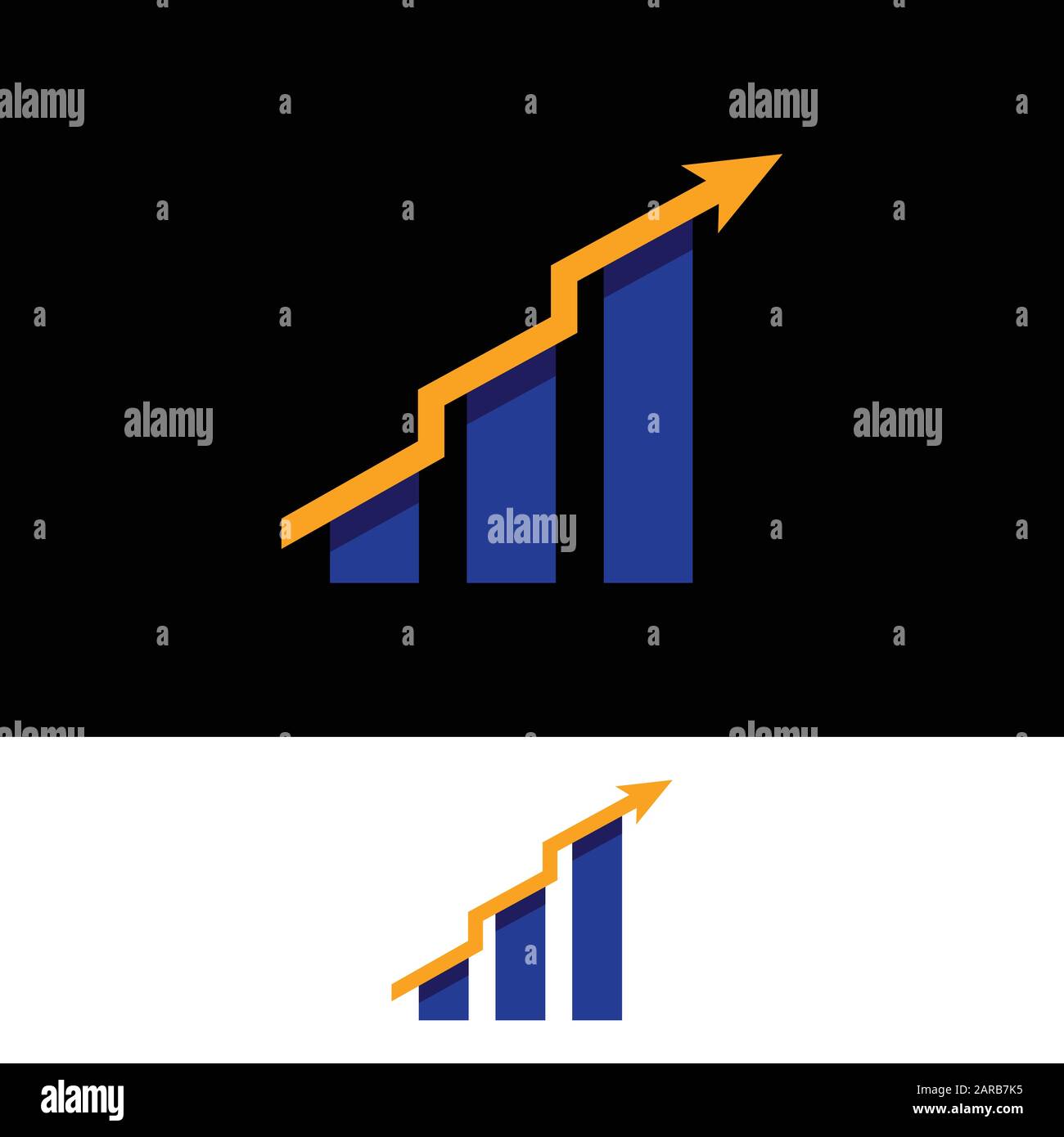 Bar graph logo hi-res stock photography and images - Alamy