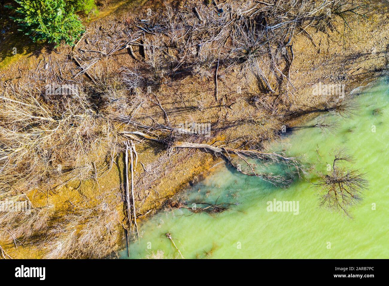 Aerial view of reservoir landscape hi-res stock photography and images ...