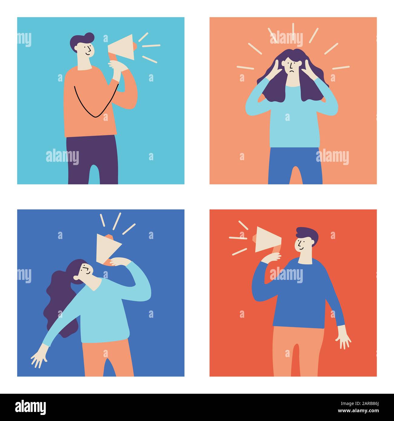 Megaphone latest news speech Stock Vector Images - Alamy