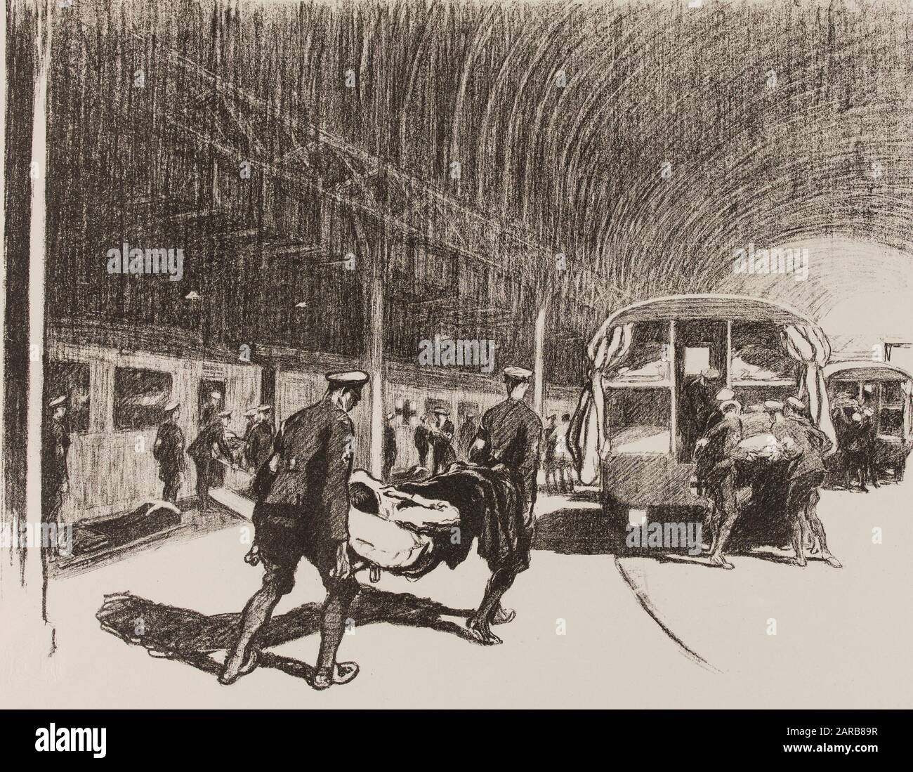 Claude Alin Shepperson , In England - Arrival of a medical train Around ...