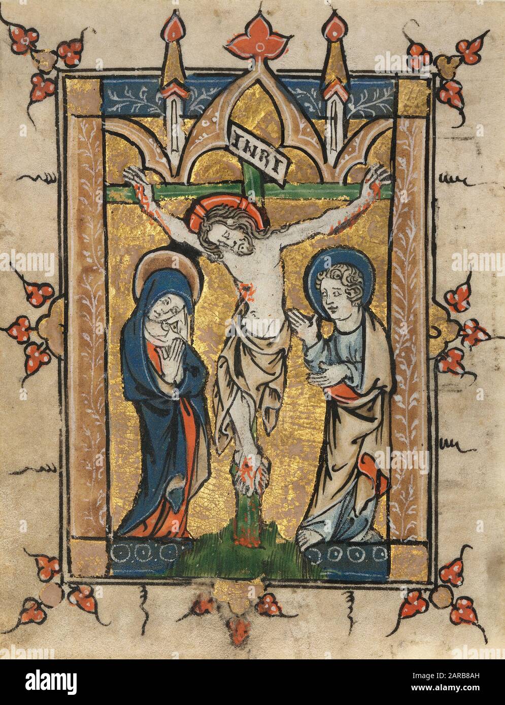 Manuscript Flanders c, 1300 - 1330 The Crucifixion Stock Photo - Alamy