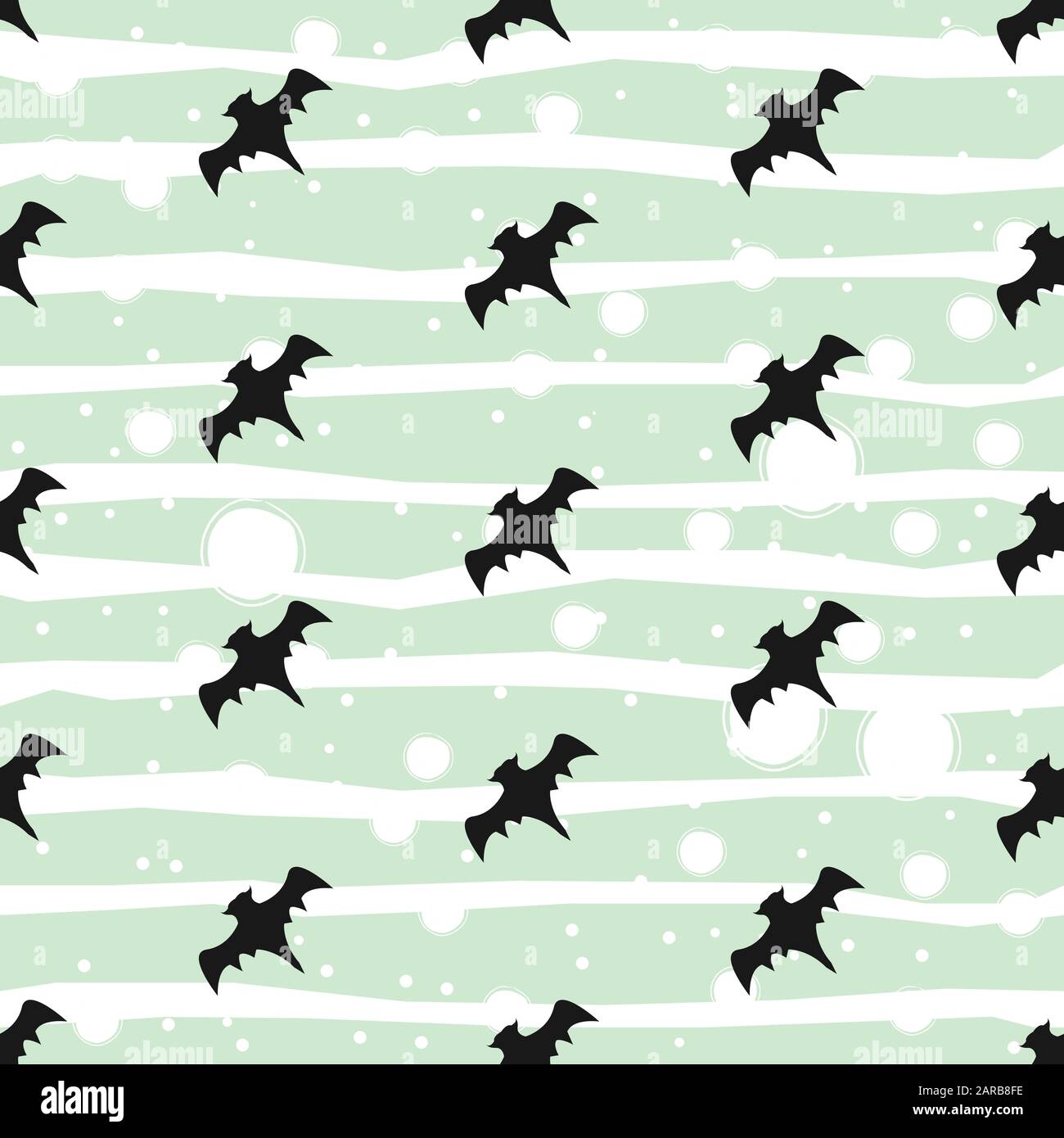 Seamless pattern with flying bats. Repeating Halloween Pattern with ...