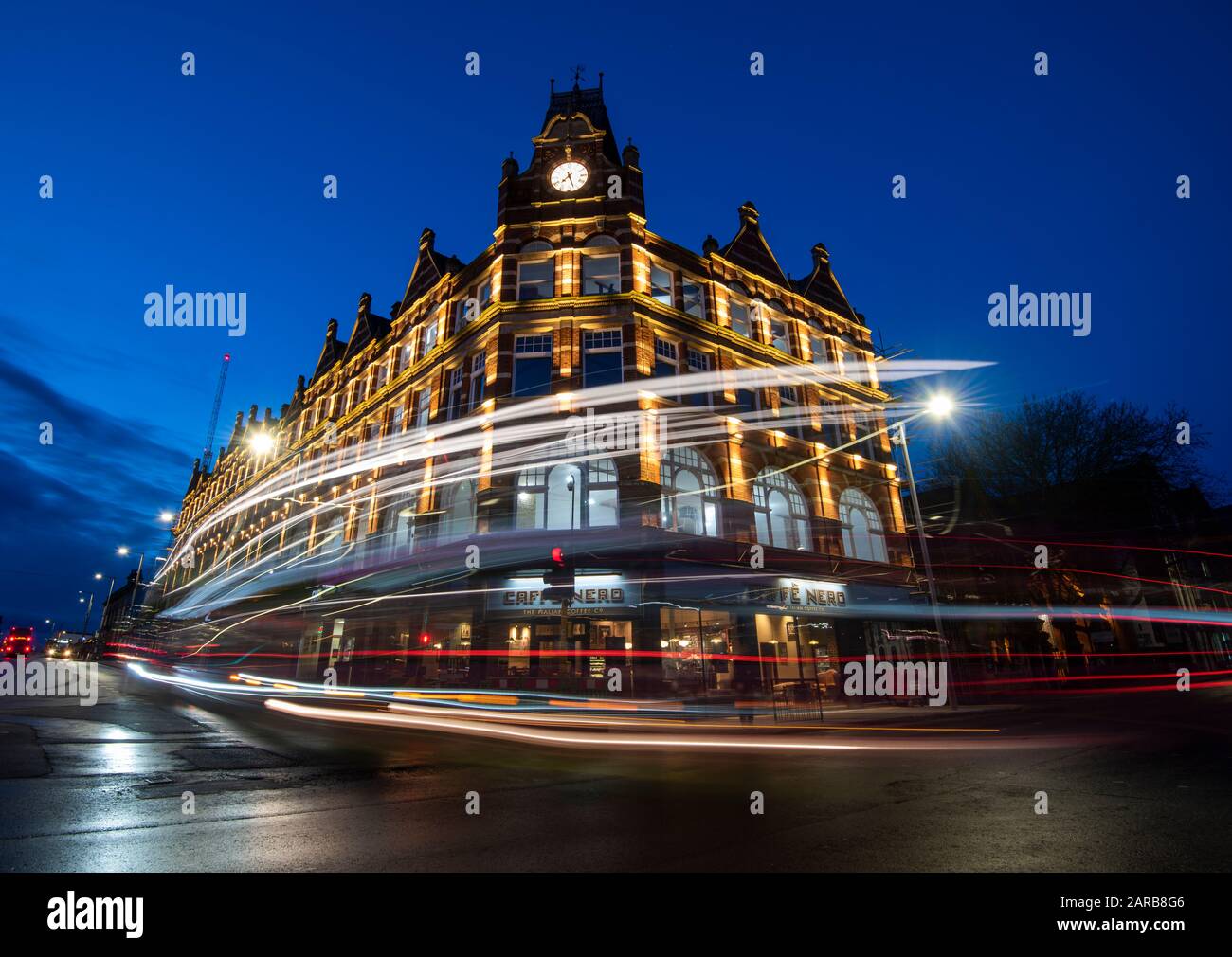 Blue hour light trails at the junction of Canal Street and Carrington ...
