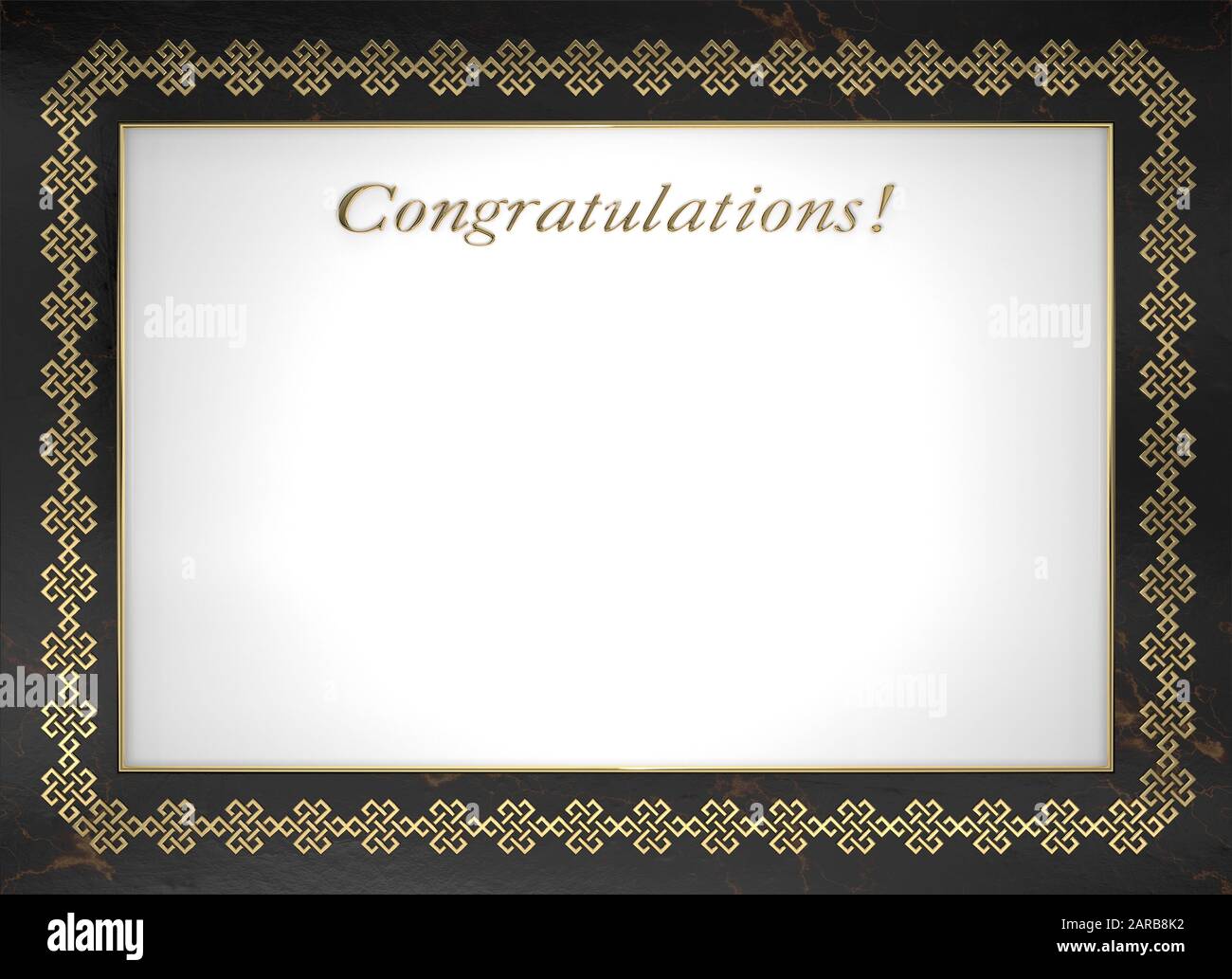 Award Board with vintage endless pattern and the words "Congratulations ...