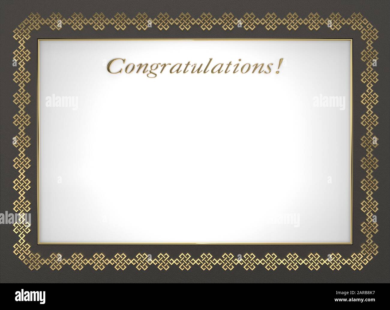 Award Board with vintage endless pattern and the words "Congratulations ...