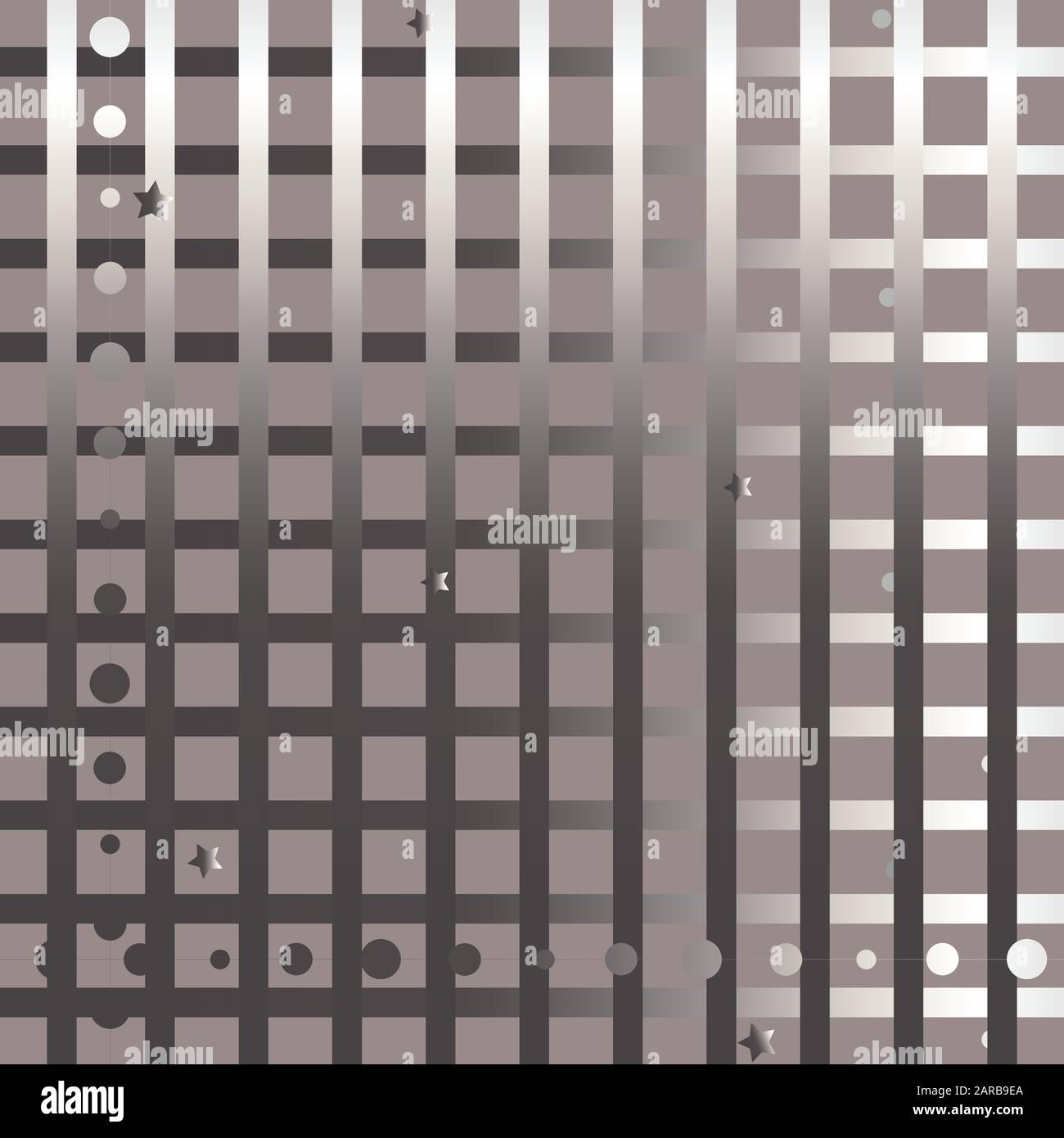 Funky Pattern with silver stripes and bubbles. Vector Illustraiton ...
