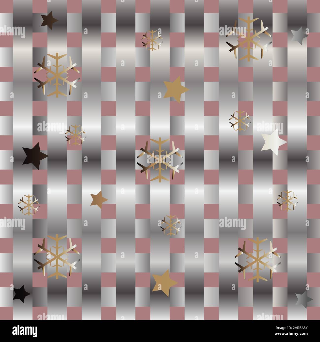 Cute Winter Background with golden lights and snowflakes on subtle ...