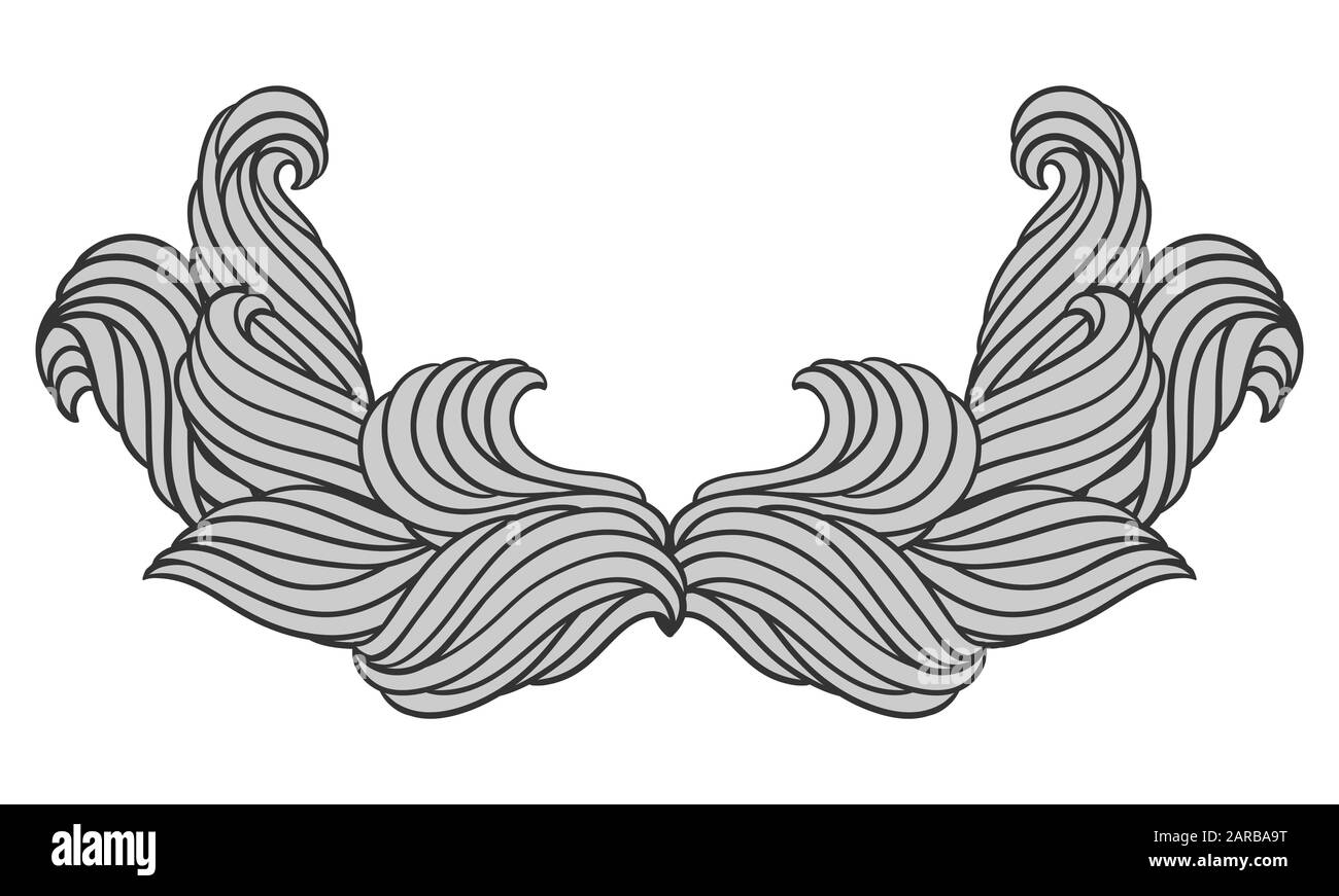 Decorative frame from waves. Background with sea, river or water curls ...