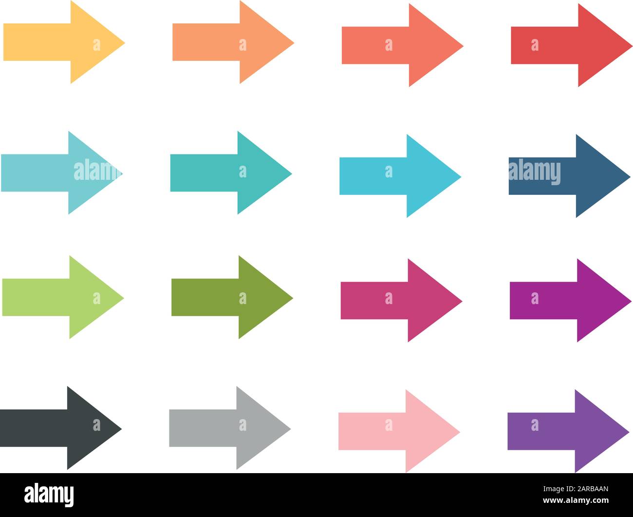 Set of coloured arrow icons Stock Vector Image & Art - Alamy