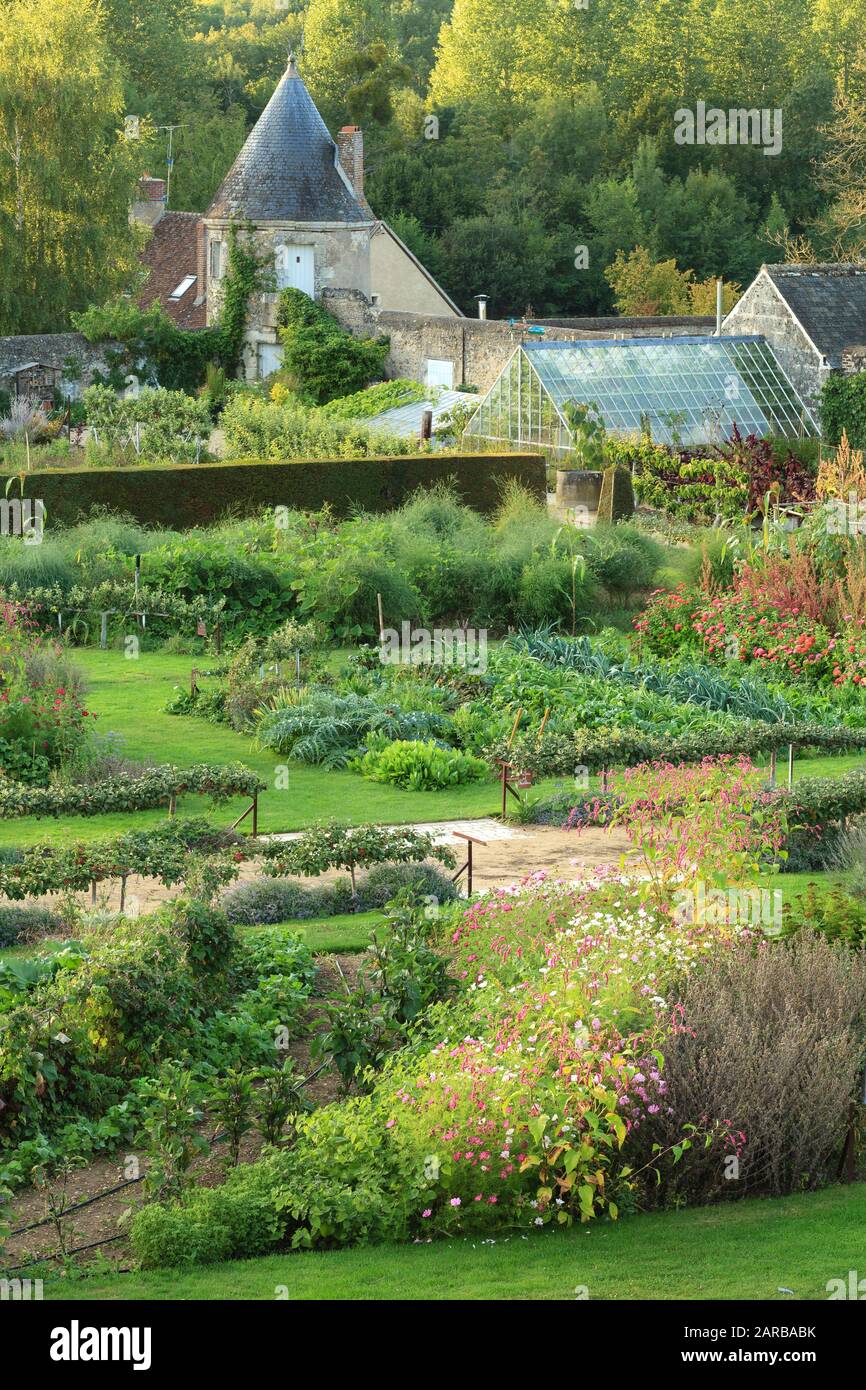 France, Indre et Loire, Chancay, Chateau de Valmer gardens, the ...
