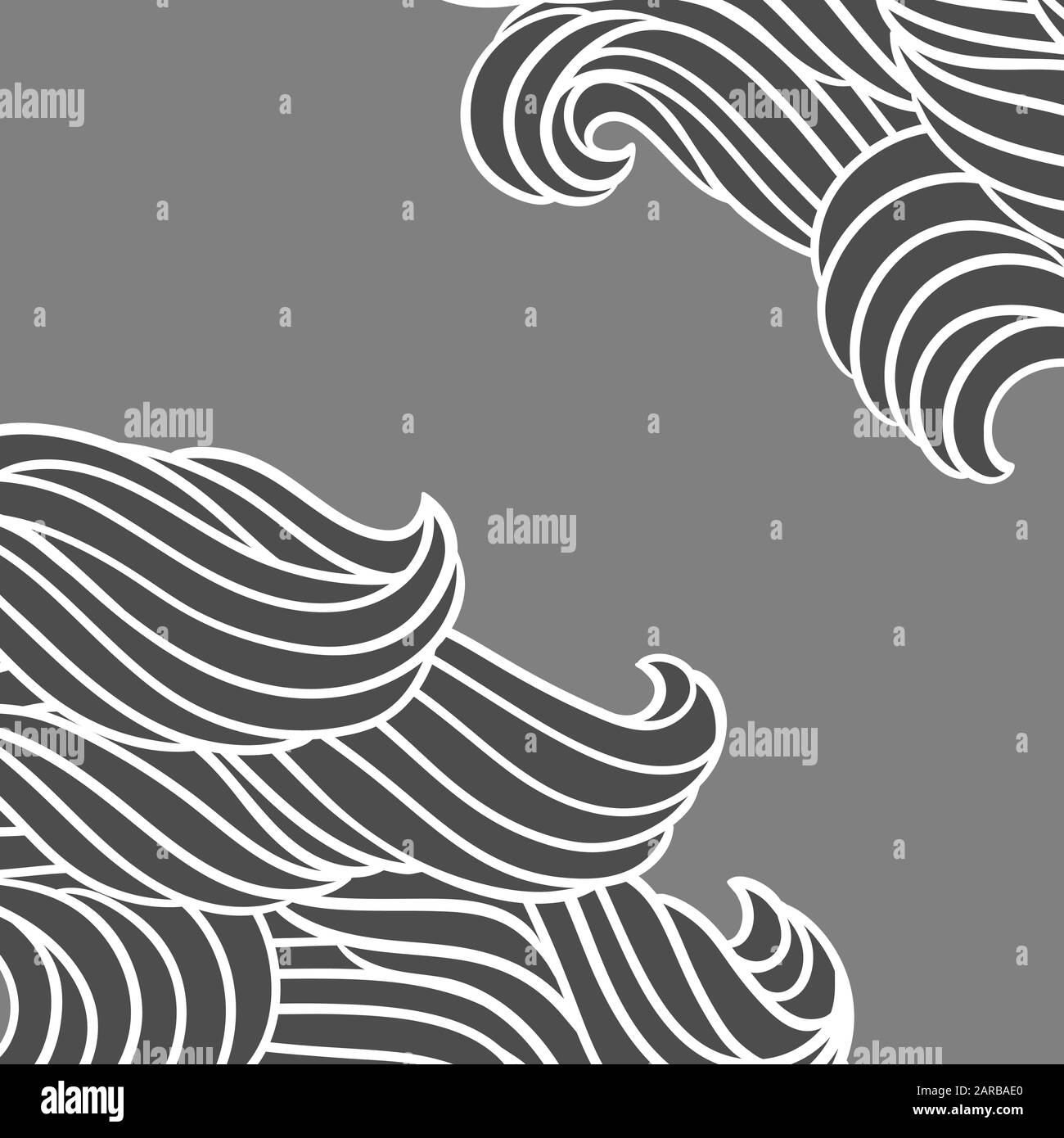 Card design with waves. Background with sea, river or water texture ...