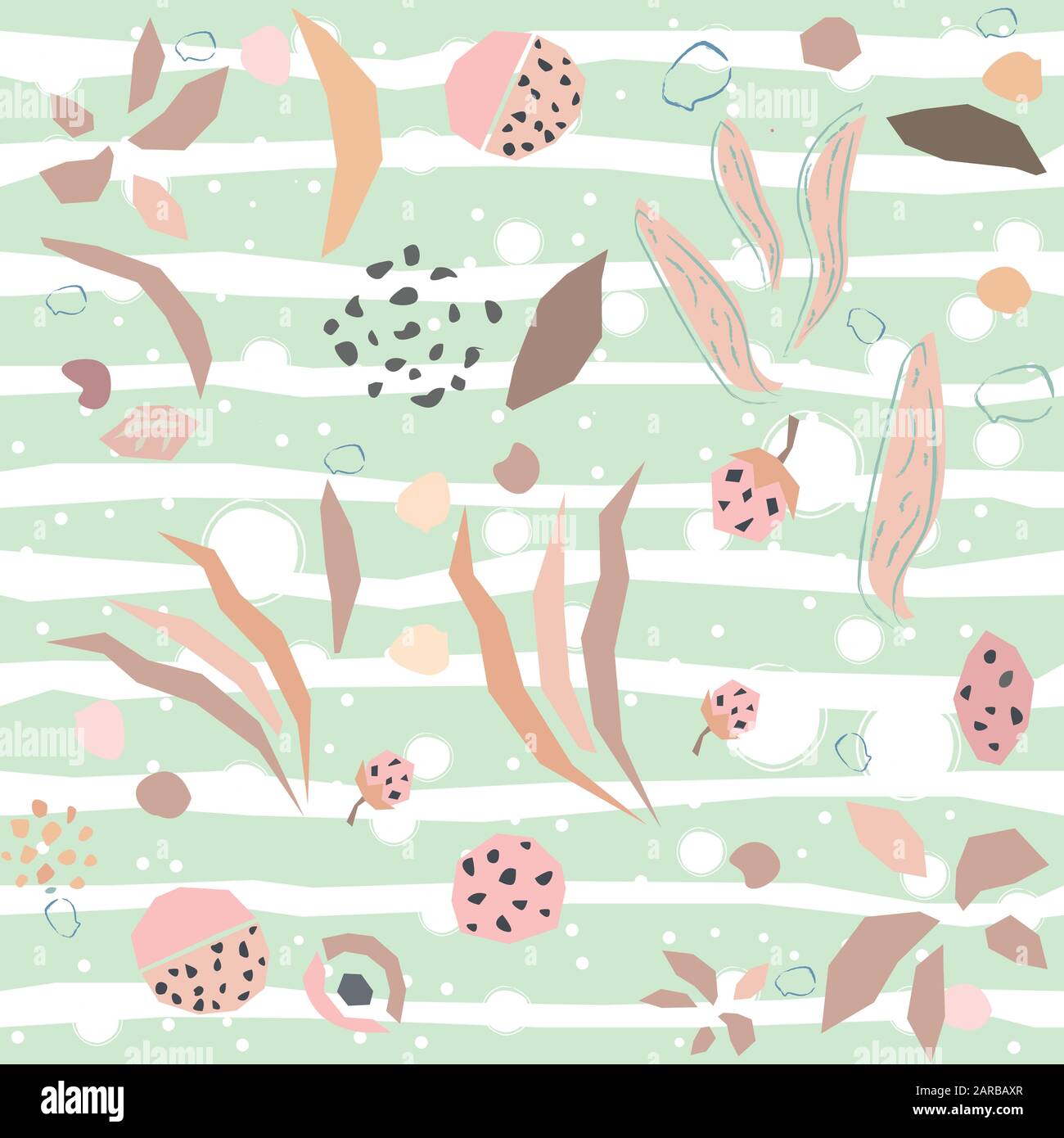 Seamless delicate floral pattern on dotted background. Repeating plant ...