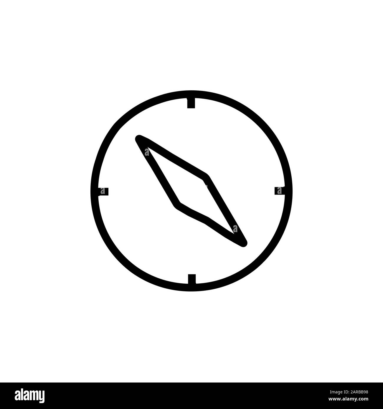 compass icon line design template Stock Photo - Alamy