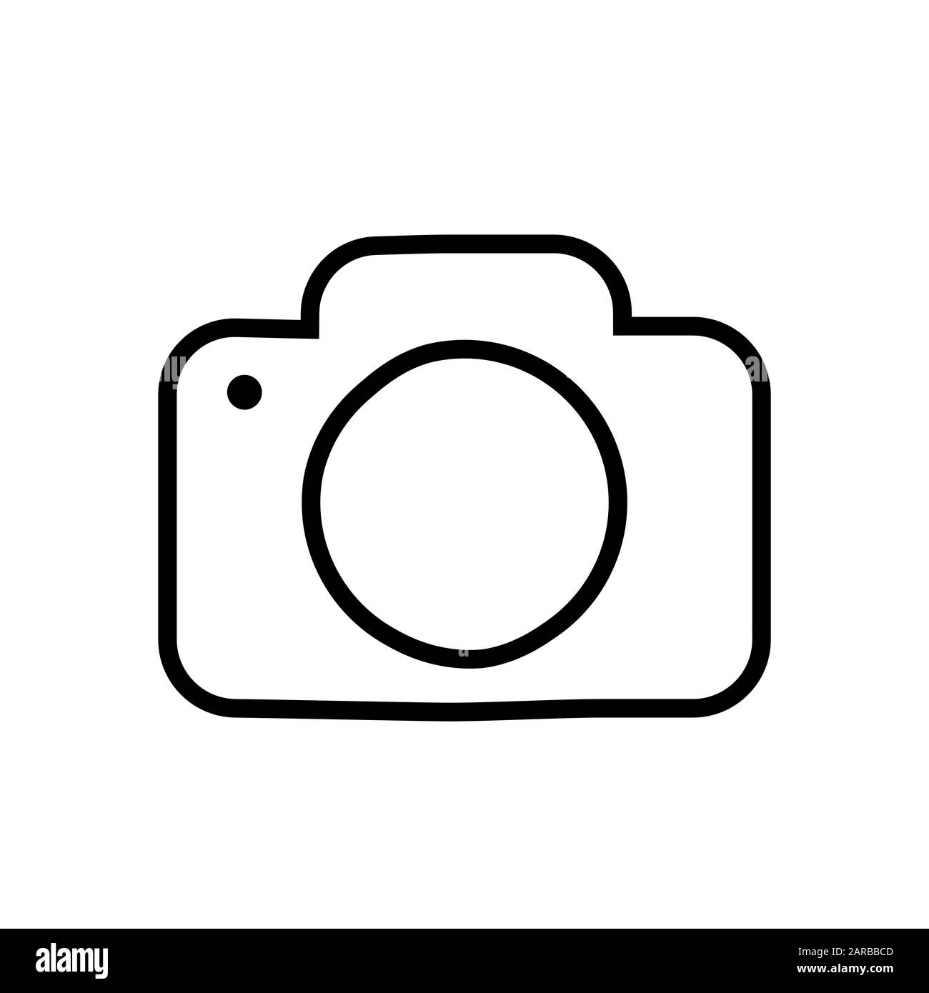 camera icon line design template Stock Photo - Alamy