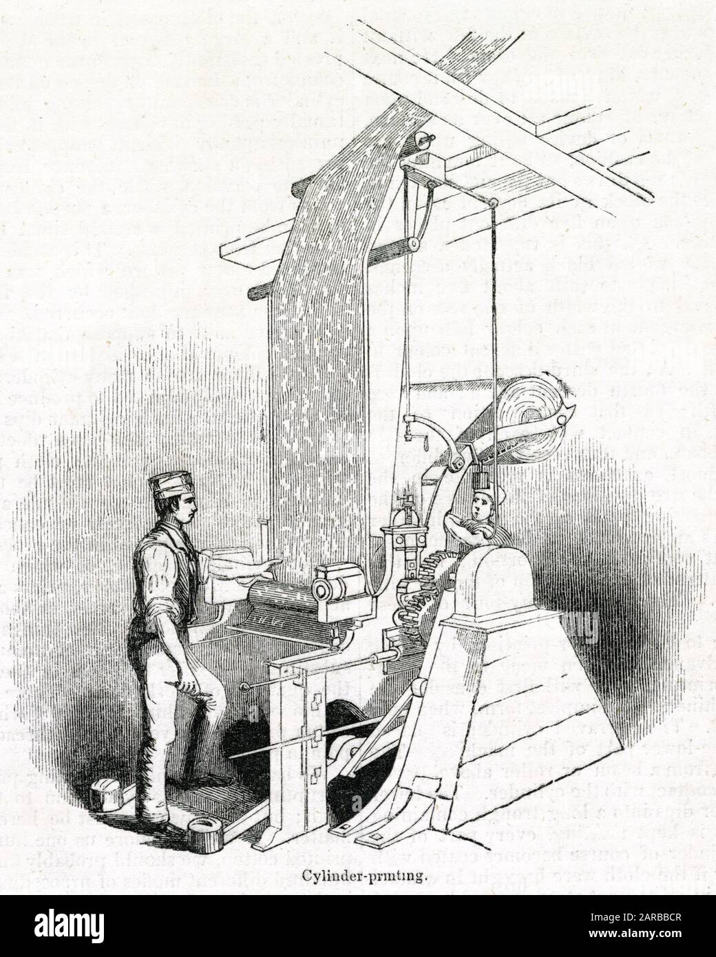 Cylinder Printing at Thomas Hoyle's Print Works, Manchester Stock Photo ...