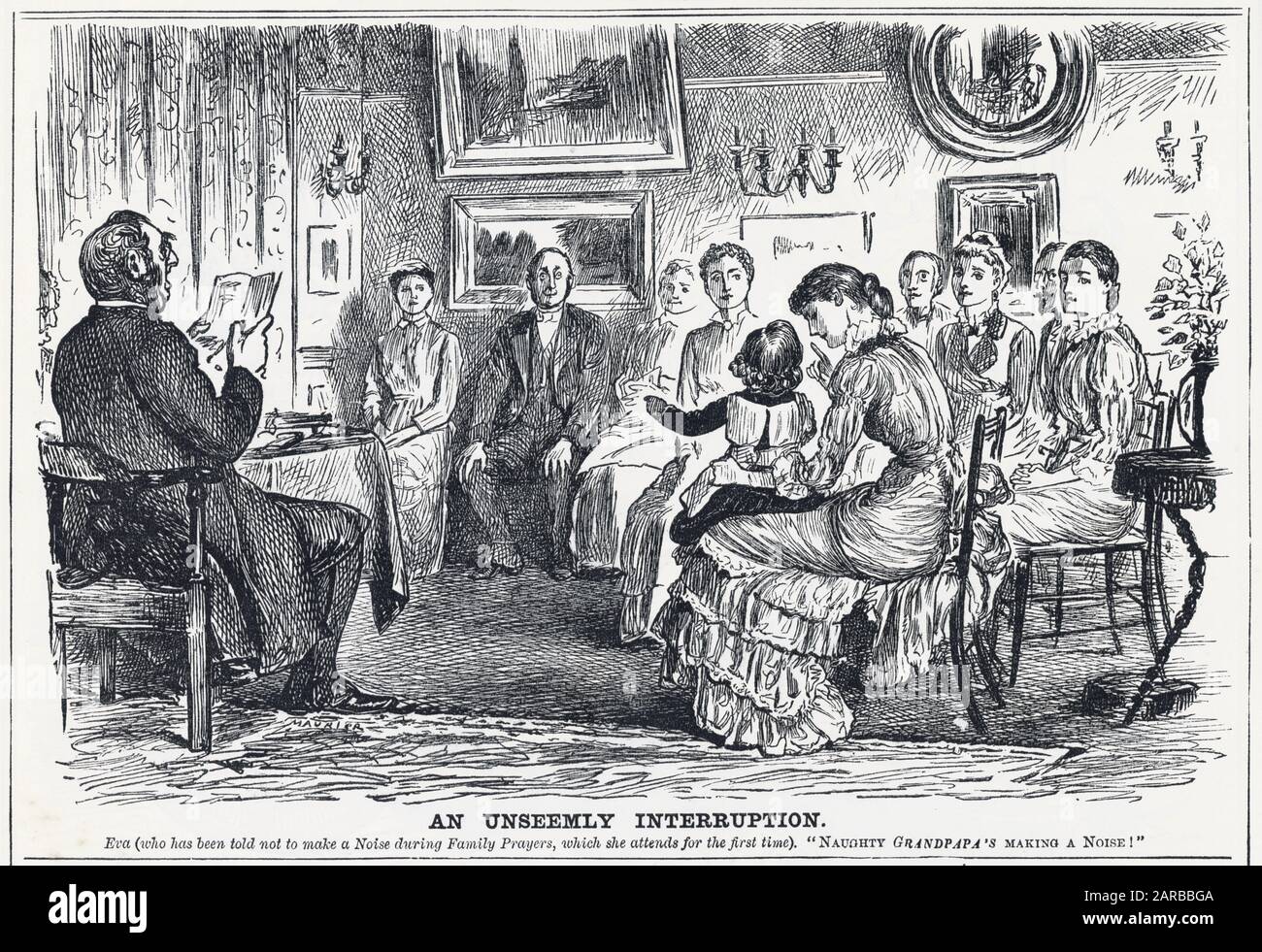 Cartoon, An Unseemly Interruption 1881 Stock Photo - Alamy
