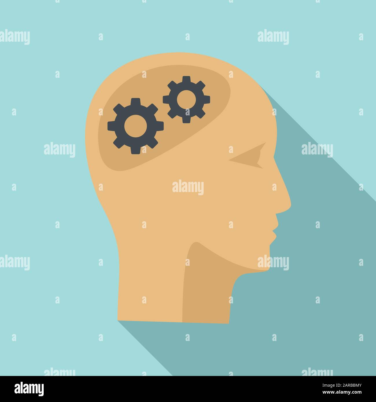 Advertising thinking icon. Flat illustration of advertising thinking ...