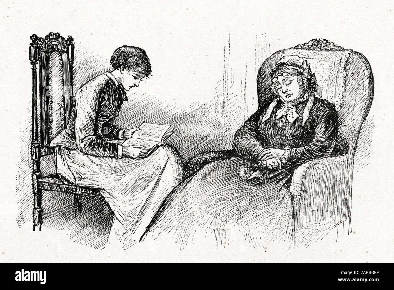 READING ALOUD FROM BOOK Stock Photo - Alamy