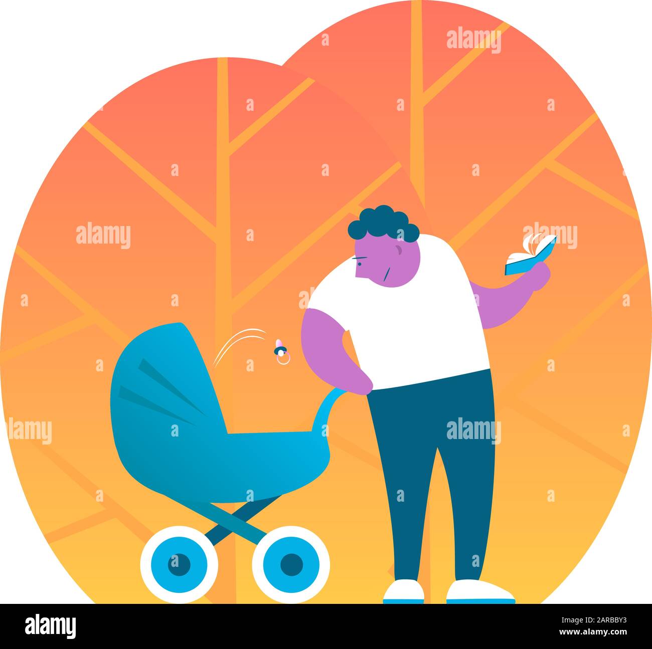 Distracted father Cut Out Stock Images & Pictures - Alamy