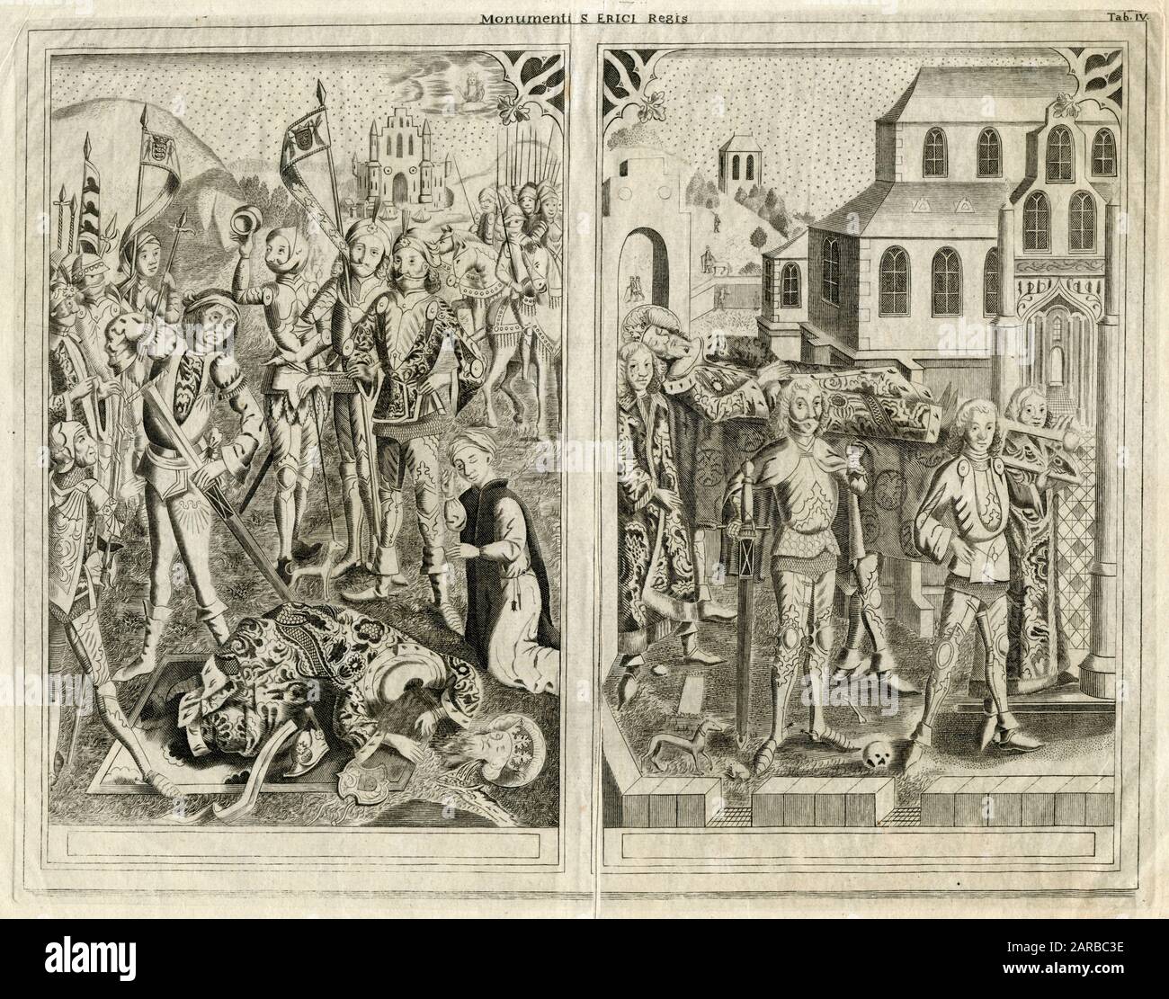 The death, by beheading of King (Saint) Eric IX Stock Photo - Alamy