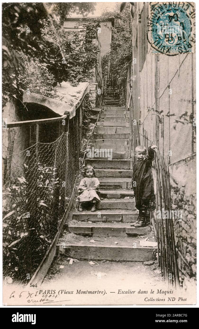 Butte Steps, Montmartre, Paris, France Stock Photo - Alamy